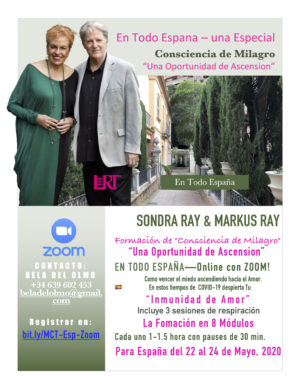 MIRACLE CONSCIOUSNESS TRAINING with SONDRA RAY all over SPAIN - Sondra ...